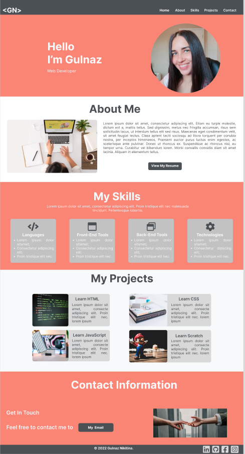 Gulnaz Nikitina Personal Website